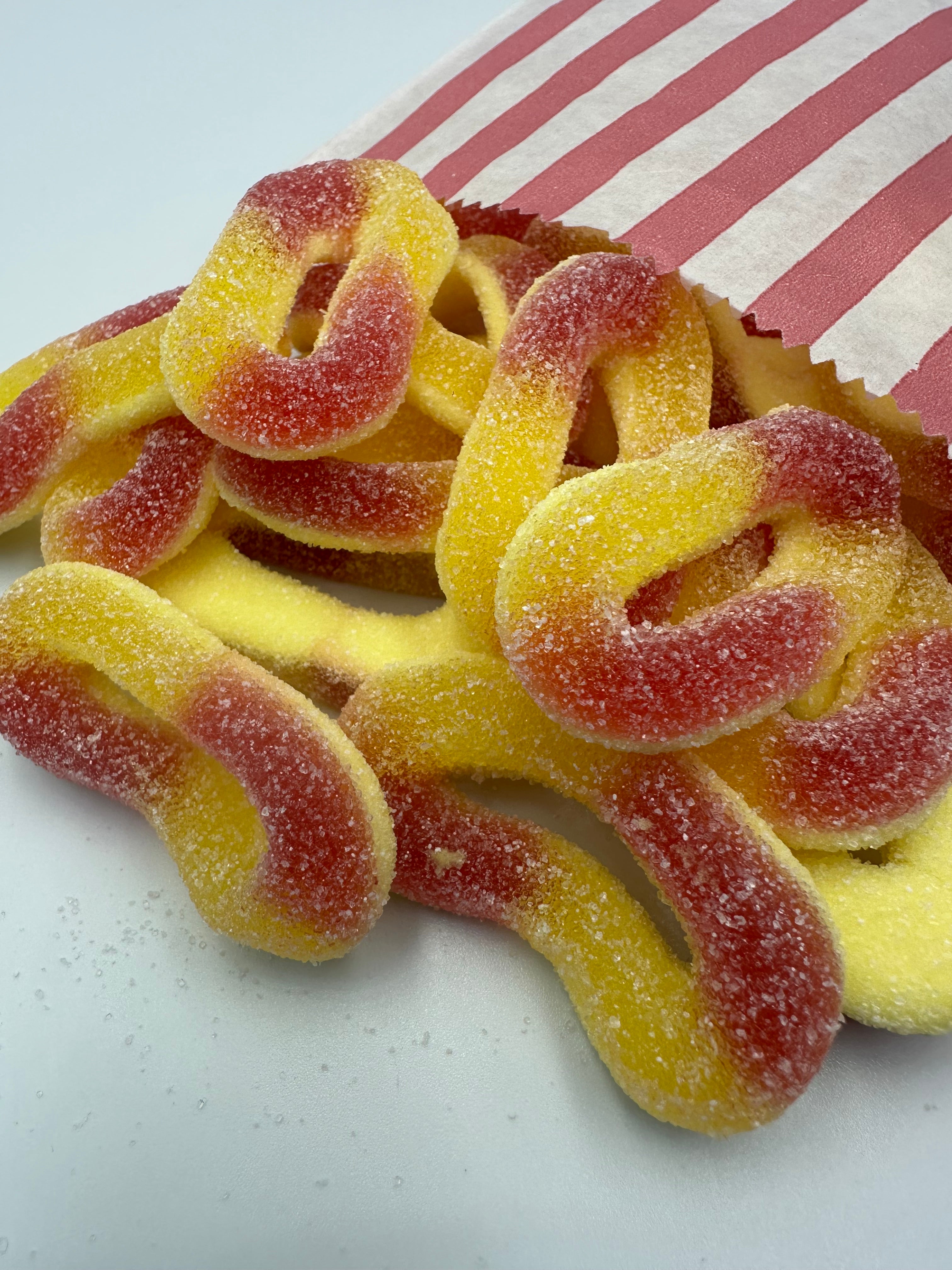 Fizzy Peach Rings (100G Portion) – Lolly And Pop Sweet Shop